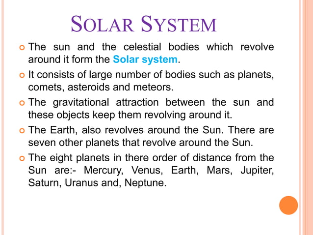 Stars and The Solar System | PPTX