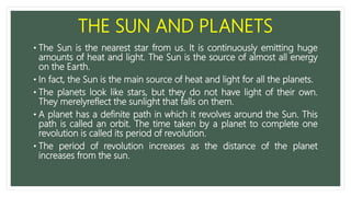 Stars and the solar system/ class8 / science / physics / ncert | PPTX
