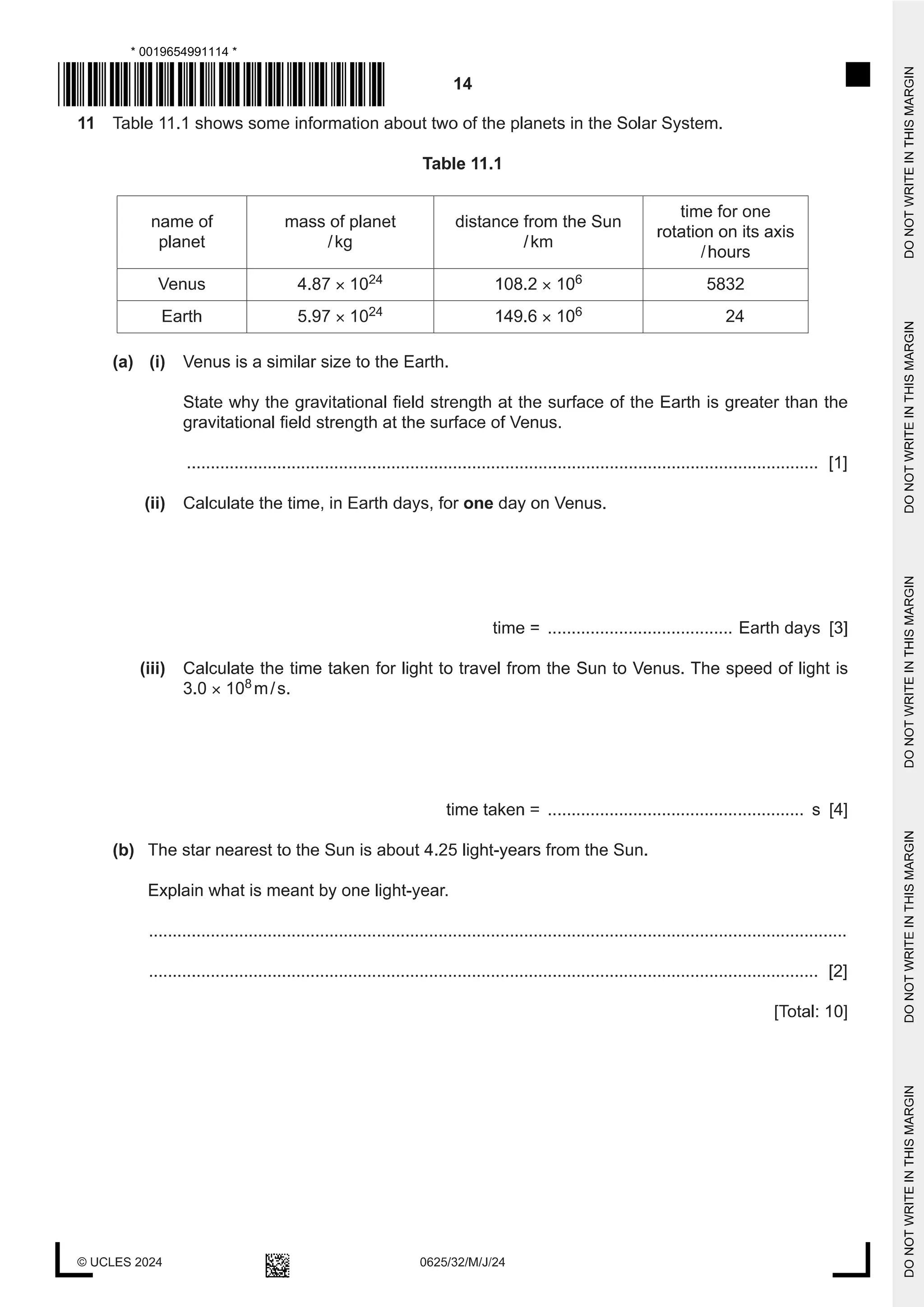 STARS AND UNIVERSE QUESTION PAPER FOR IGCSE PHYSICS | PDF