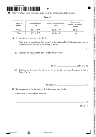 STARS AND UNIVERSE QPWORKSHEET IGCSE PHY | PDF