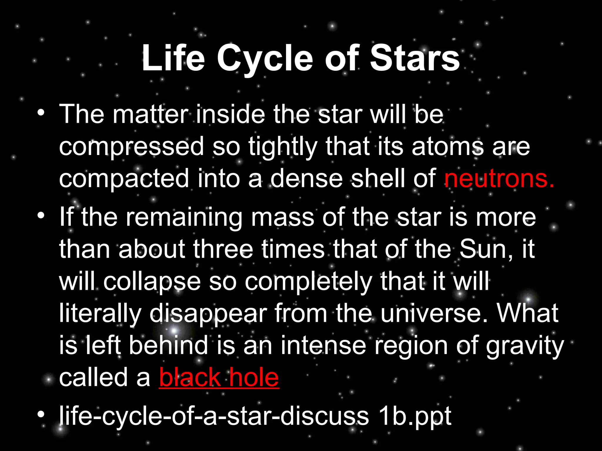Stars, Star Life Cycle, Constellations | PPT