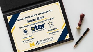 STAR Scholars Program Brand Guide Presentation | PDF
