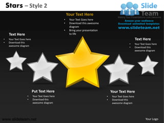 Stars design 2 powerpoint presentation templates. | PPT