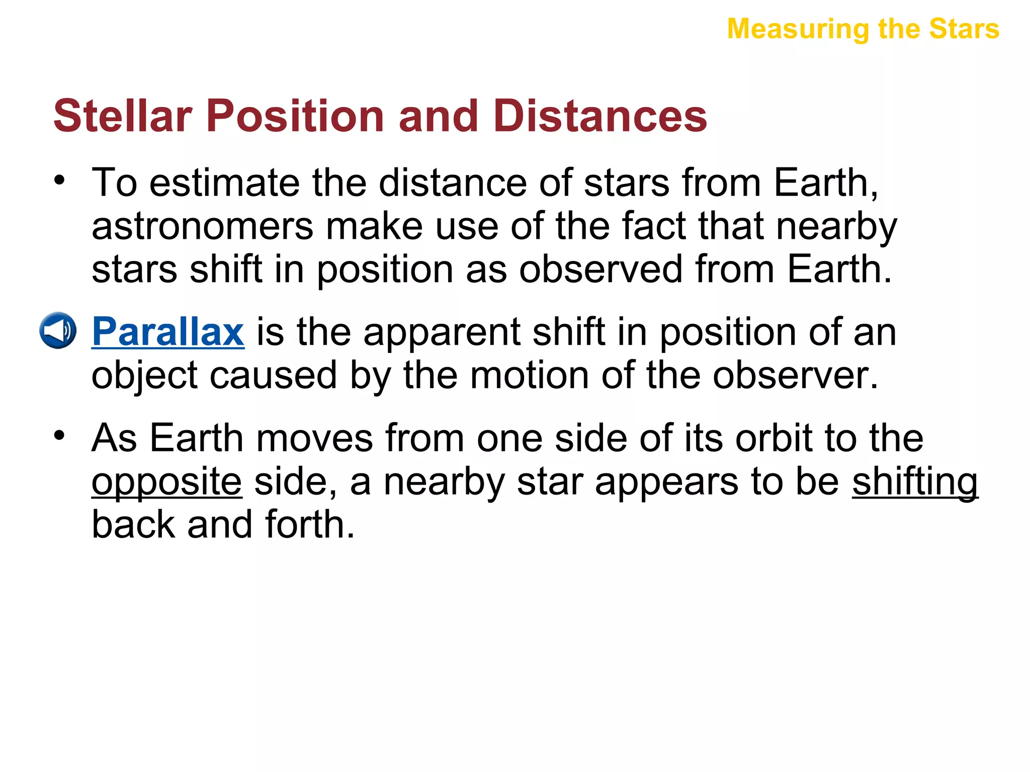 Stars - Basic Properties/H- R Diagram | PPT