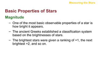 Stars - Basic Properties/H- R Diagram | PPT