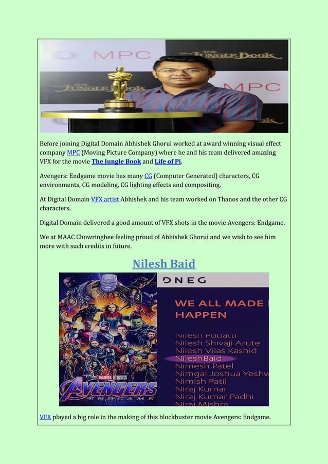 Stars of MAAC Chowringhee Rashbehari/Ultadanga Shine In “AVENGERS ...