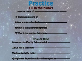 Characteristics of Stars | PPTX