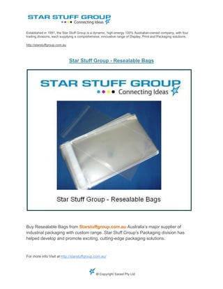 Star stuff group resealable bags | PDF