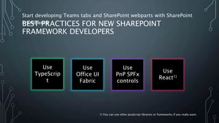 Start developing Microsoft Teams tabs and SharePoint webparts with SharePoint Framework - Olli ...