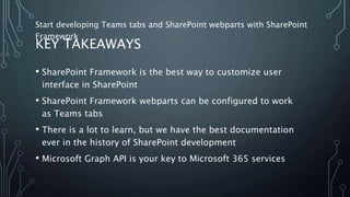 Start developing Microsoft Teams tabs and SharePoint webparts with ...