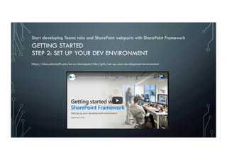 O365Con19 - Start Developing Teams Tabs and SharePoint Webparts with SPFX - Olli Jääskeläinen | PDF