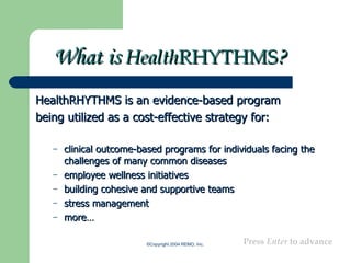 Start Health Rhythms Presentation | PPT