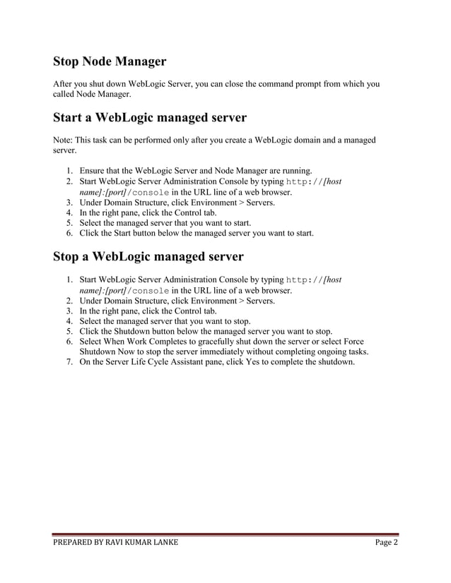 Start Stop Weblogic Pdf Cloud Computing Internet