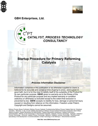 Start Up Procedures for Primary Reforming Catalyst | PDF