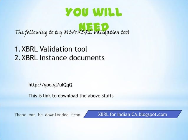 Using xbrl validation tool - XBRL Flash Tutorials | PPTX | Desktop ...
