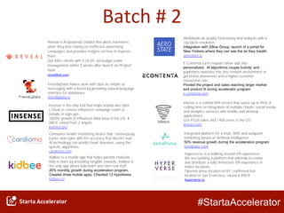 Starta accelerator batch - 5 - roadshow | PPT