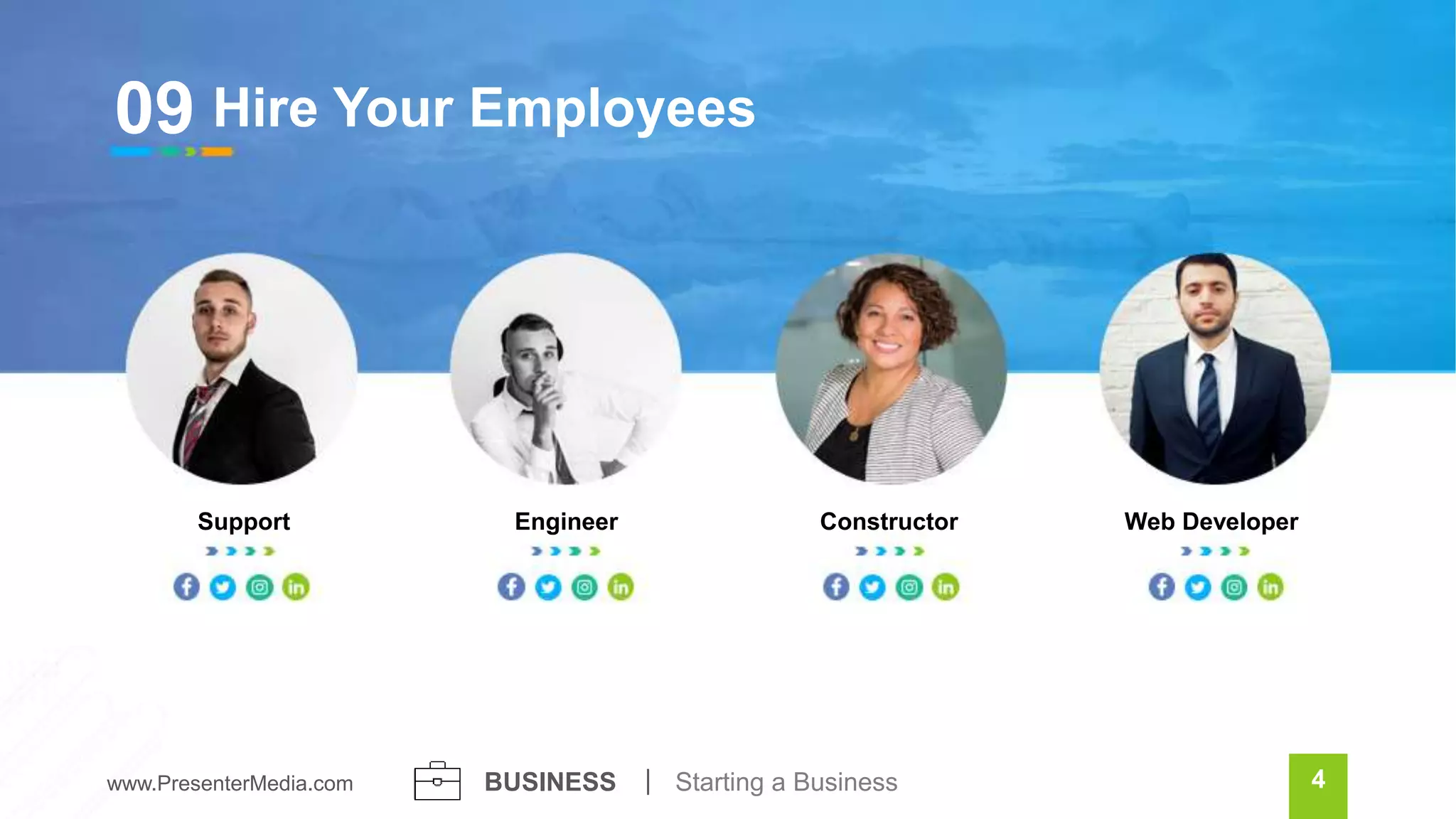 10 PowerPoint Slides Describing Steps for Starting a Business | PPTX