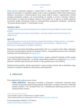 STARTAP SUPERMARKET - NARATIVNI IZVEŠTAJ | PDF
