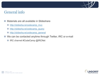 CodeCamp general info | PPT