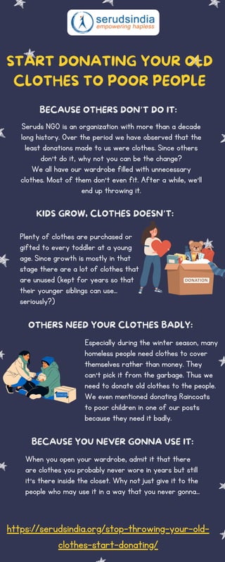 Start Donating your Old Clothes to Poor People | PDF