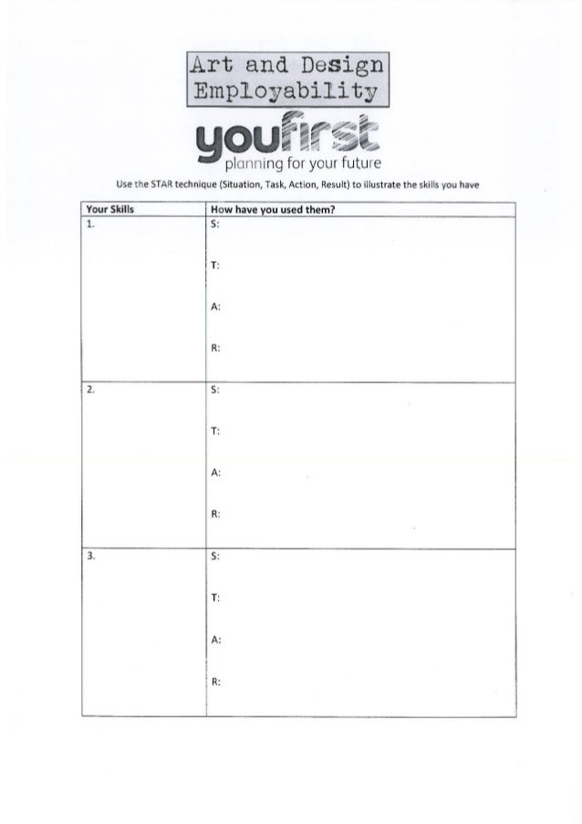 Star technique worksheet