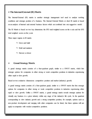 Chapter 5; Chosen Competitive Strategies Startegic managnment ...