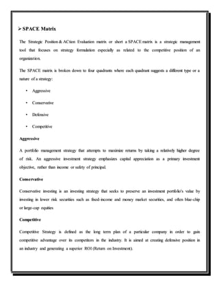 Chapter 5; Chosen Competitive Strategies Startegic managnment ...