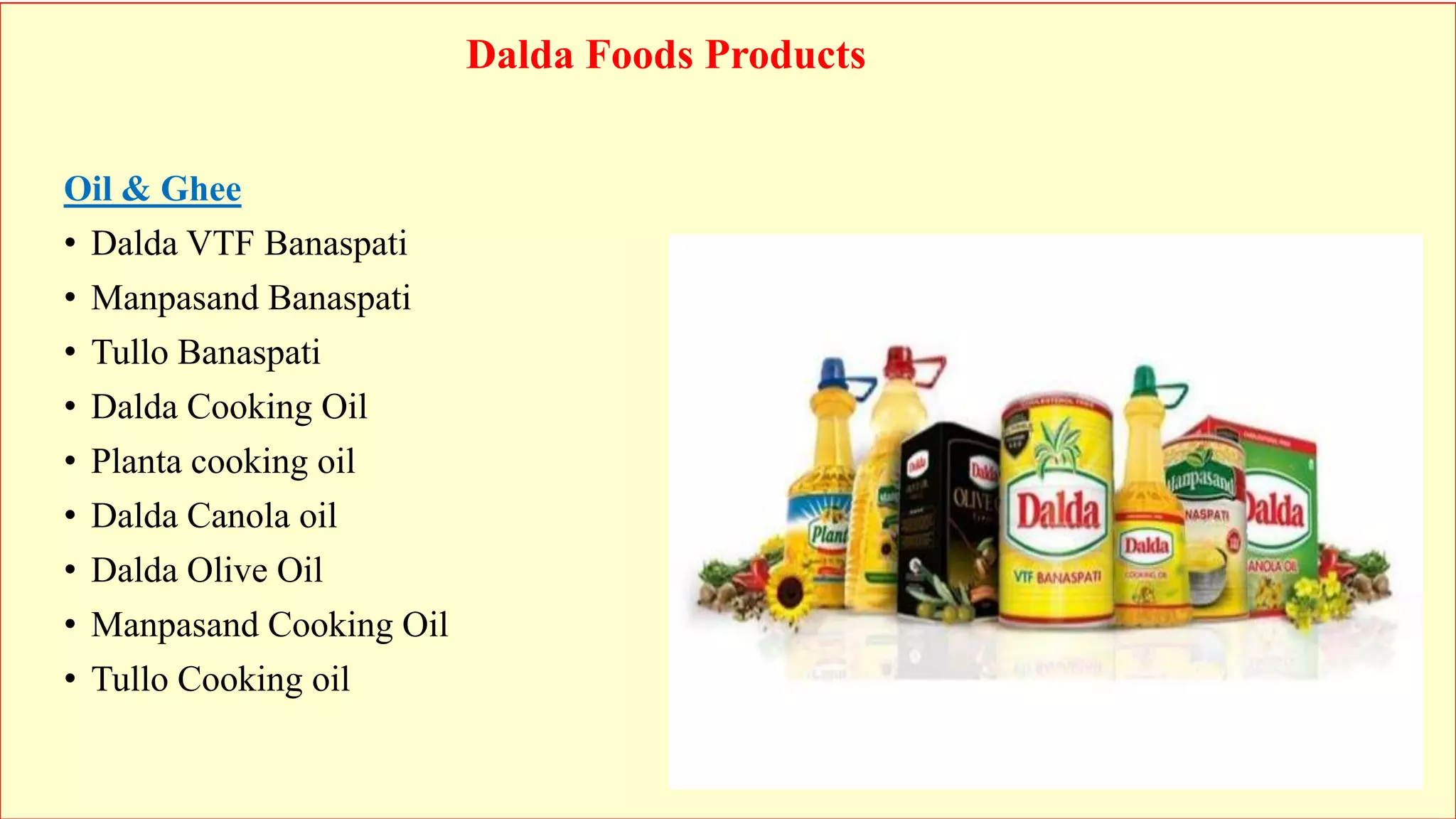 Startegic management PPT Dalda foods | PPTX