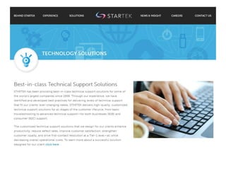 STARTEK Offerings | PDF