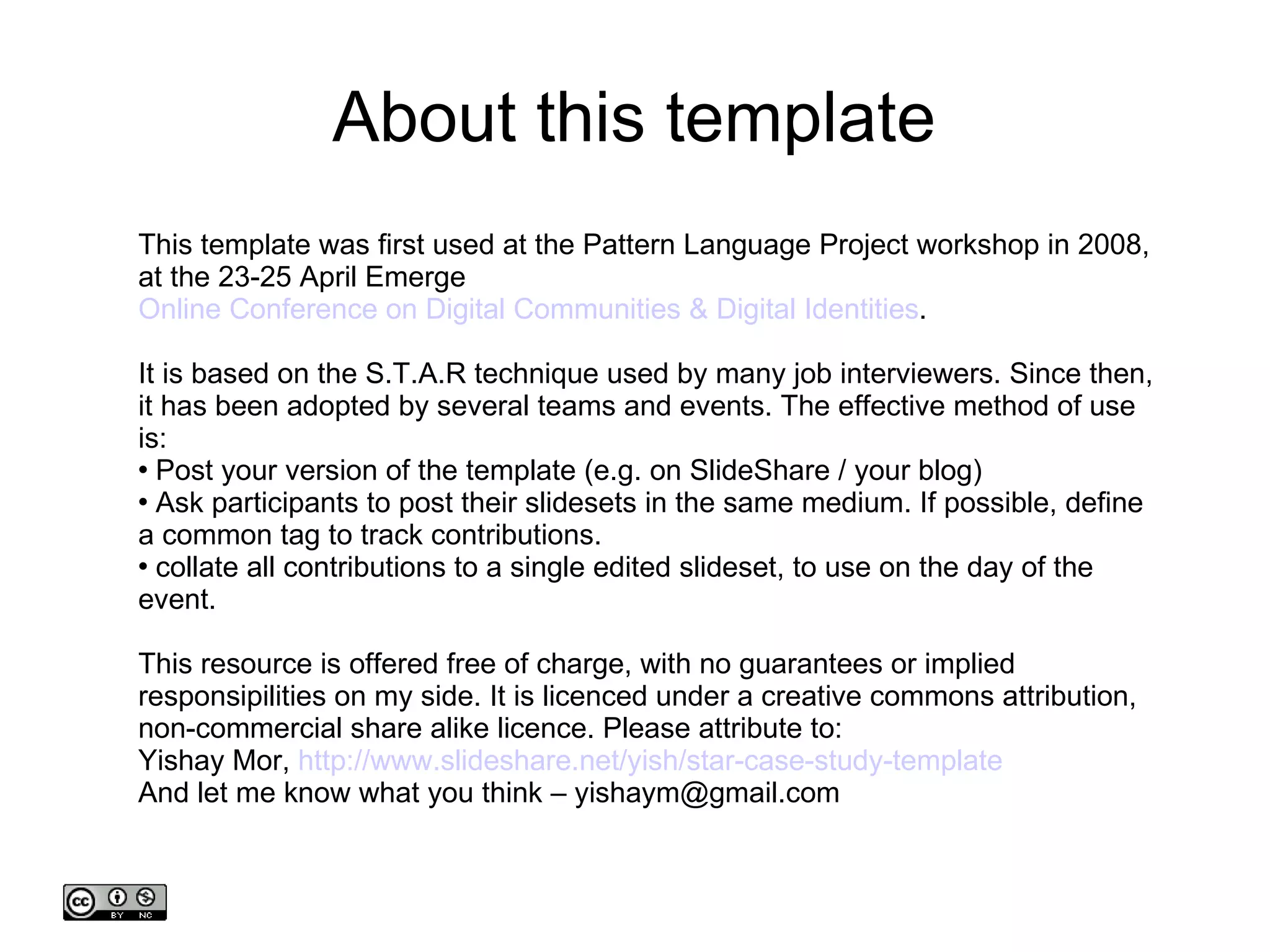 S.T.A.R.R case study template | PPT