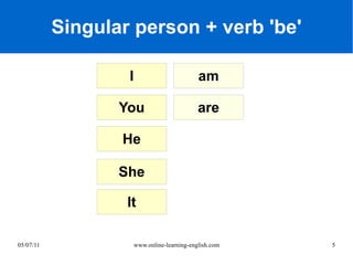 Present tense verb 'be' | PPT