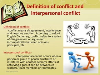 Interpersonal Conflict