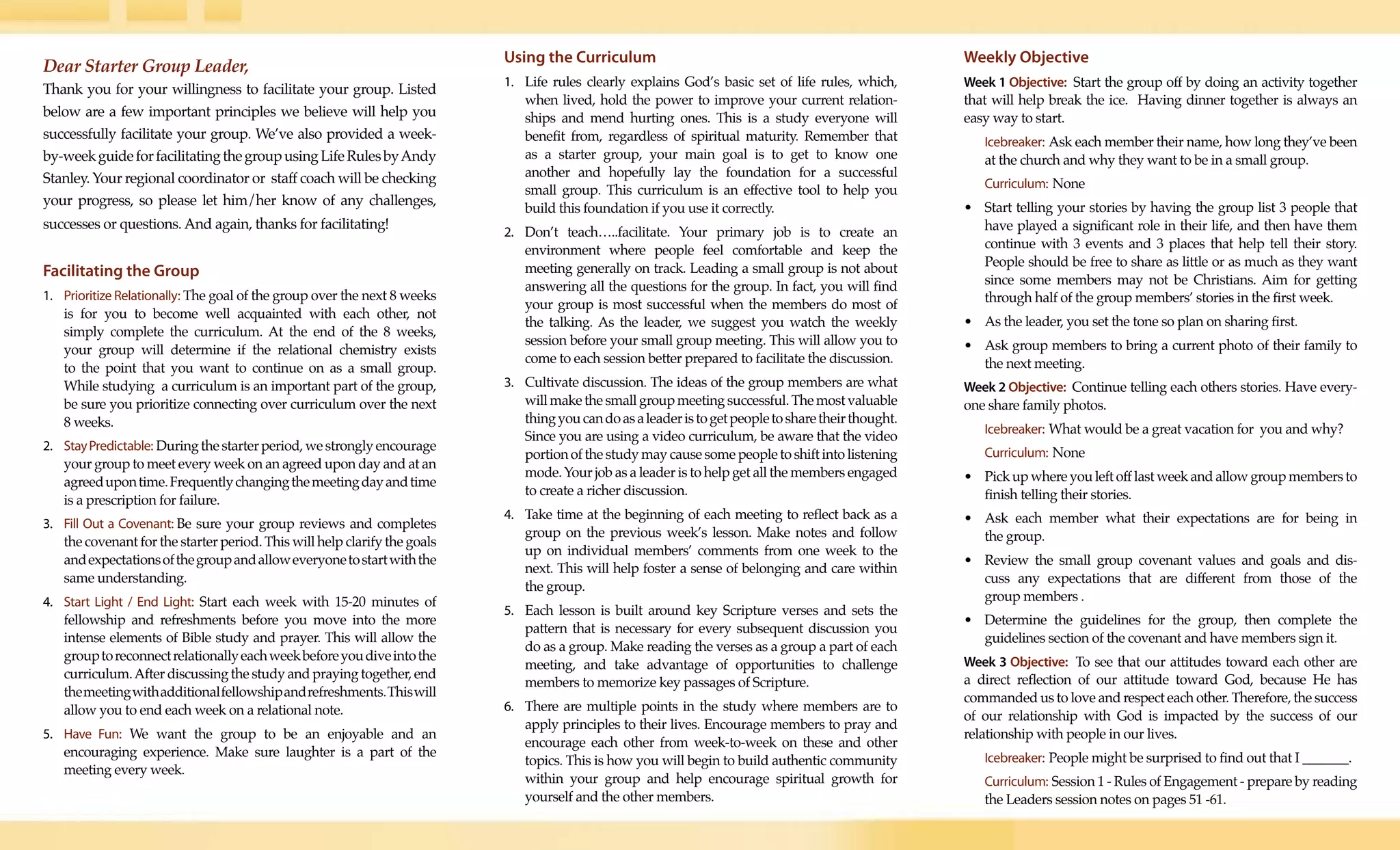 Group Connect Leader Guide Tri-fold | PDF | Christianity | Religion ...