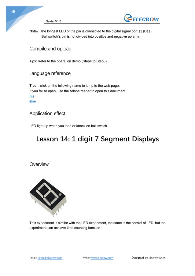 Arduino: Starter kit for arduino(manual de usuario) | PDF