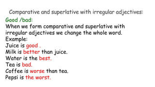 Starter lesson 1 comparative and superlative edited version | PPTX