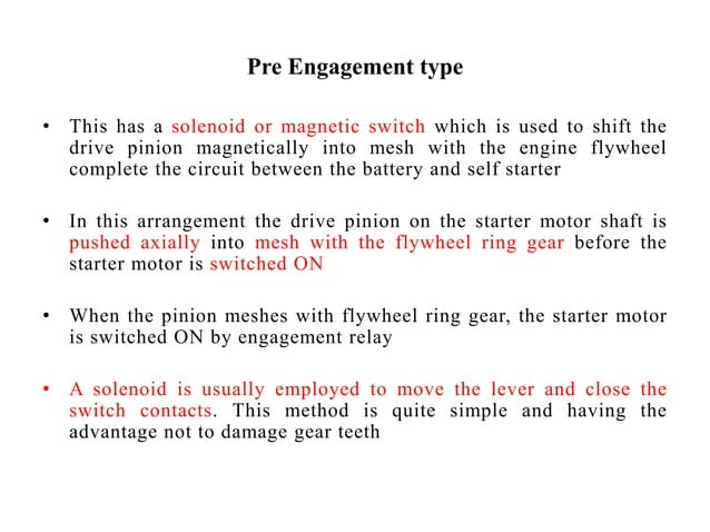 Starter motor drive mechanism | PPTX | Radio Control | Hobbies & Interests