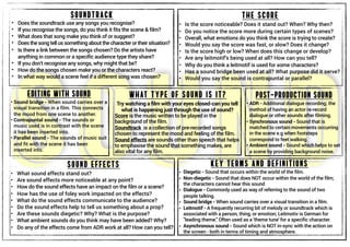 Film language micro elements toolkit and revision mats for analysing ...