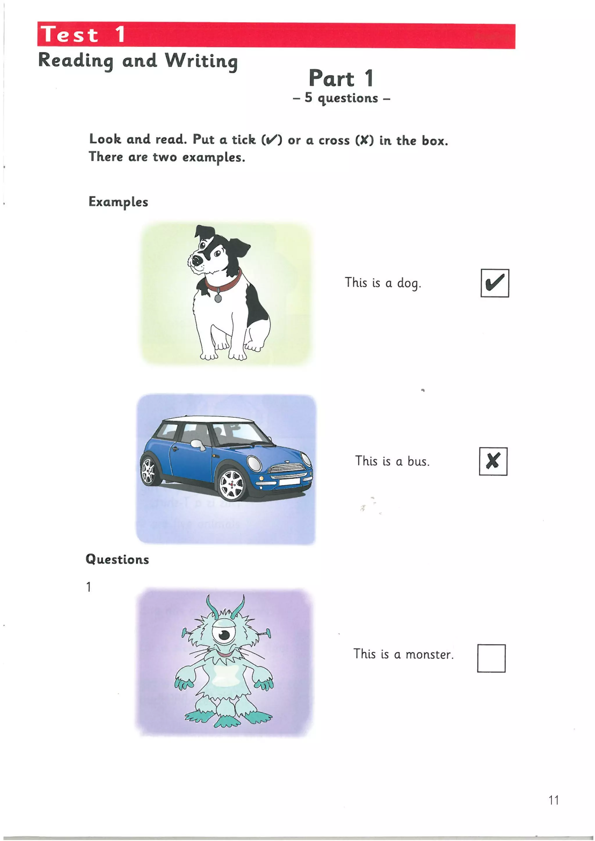 Starters 2 test 1 | PDF