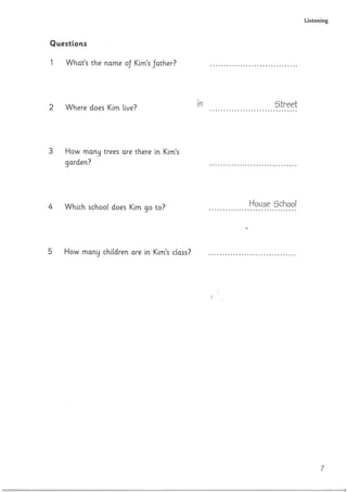 Starters 2 test 1 | PDF