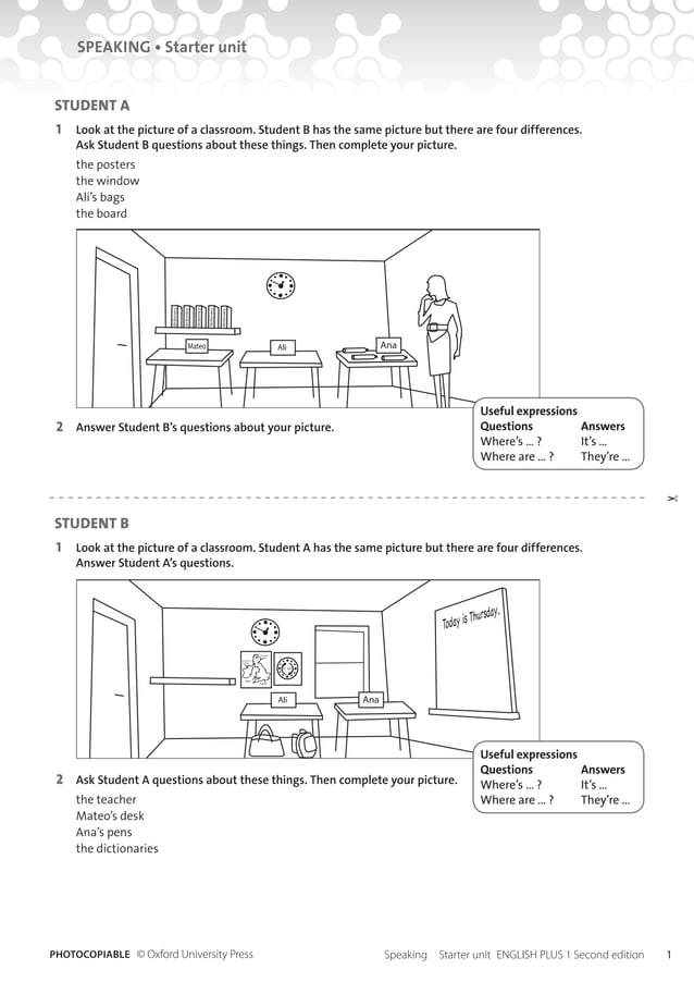 Starter speaking | PDF
