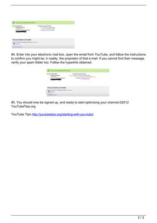 Starting with You Tube | PDF