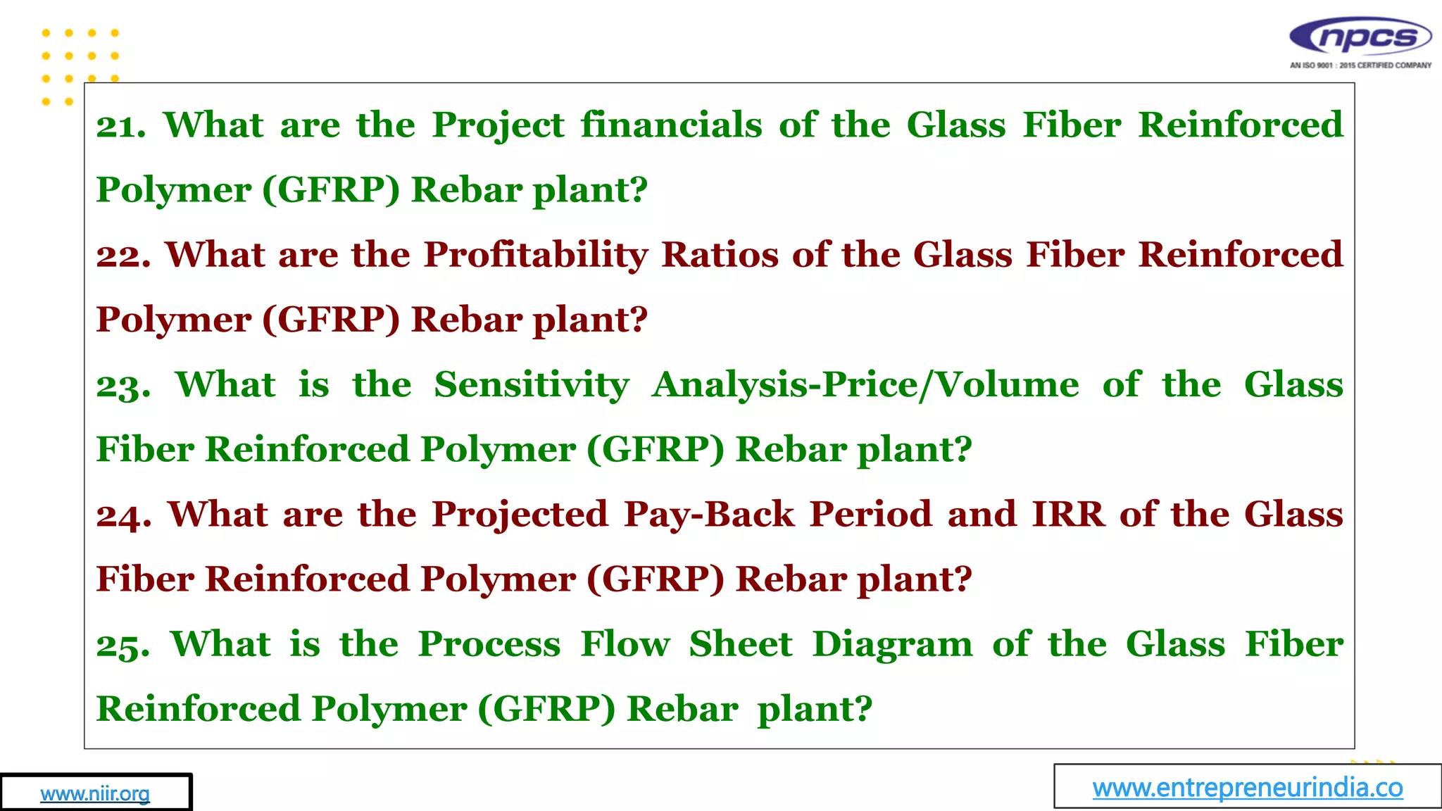 Starting a Glass Fiber Reinforced Polymer (GFRP) Rebar Business: The ...
