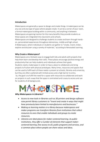 Starting A Library Makerspace: A guide to building a makerspace in ...