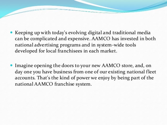Starting an AAMCO Franchise in California