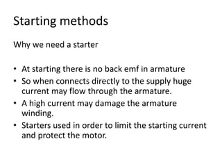Starting and cooling methodes of motor | PPTX