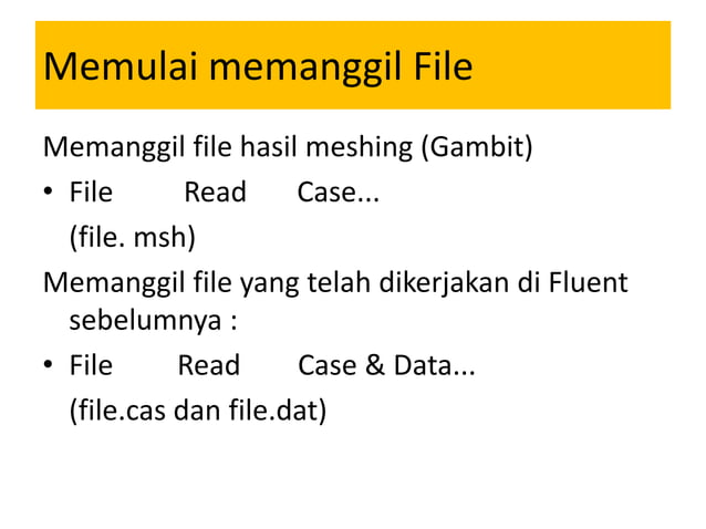 tutorial FLUENT | PPTX
