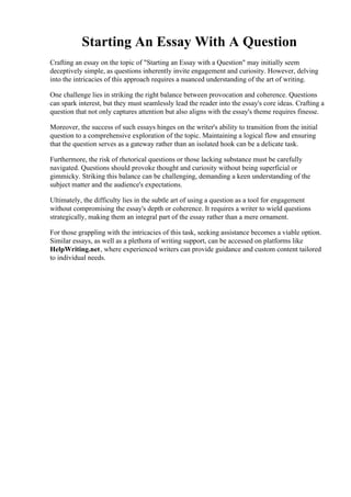 Starting An Essay With A Question.pdf