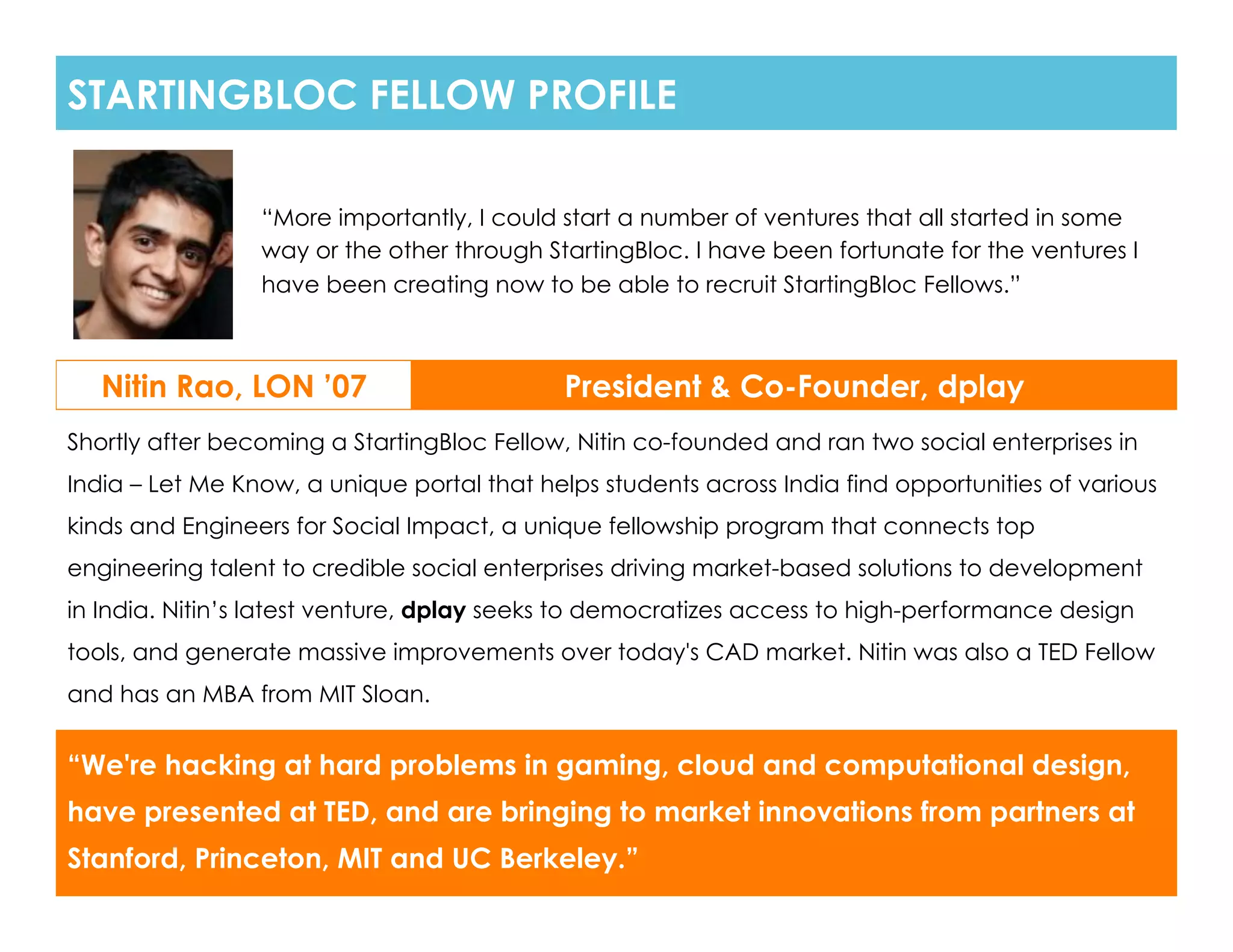 StartingBloc Fellow profiles deck | PPT