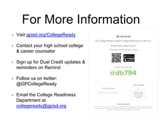 Starting College in High School | PPT