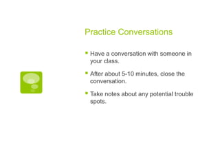 Starting, continuing, and ending a conversation | PPTX